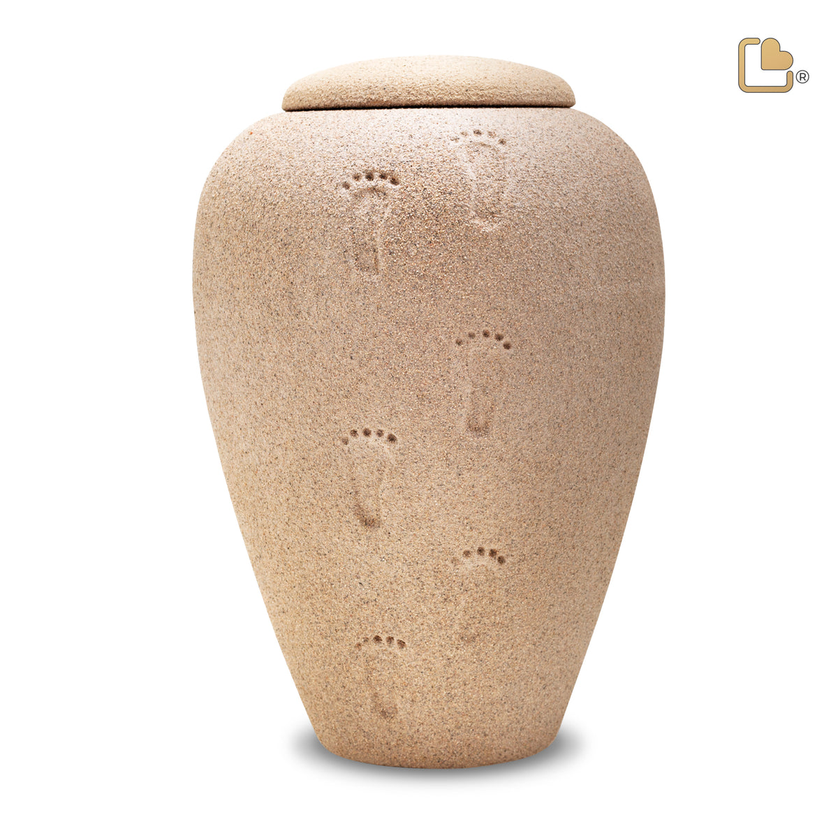 BA110 ShiftingSand Footprints Standard Adult Urn Eco Sand - LoveUrns®US