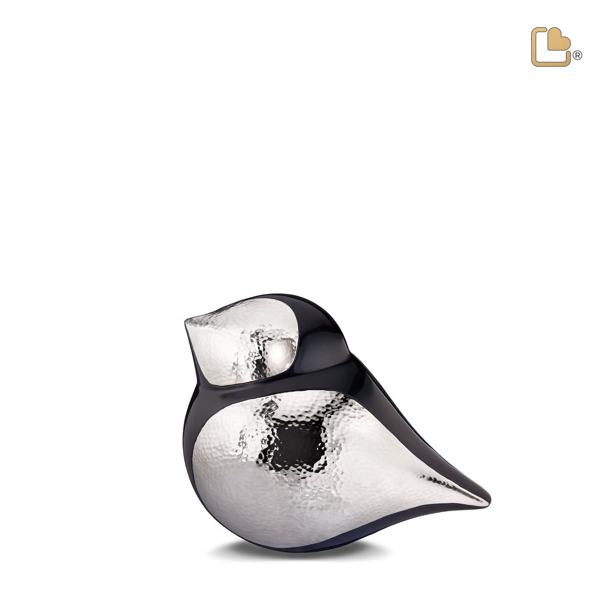 K560 SoulBird Keepsake Urn Midnight & Hmd Silver - LoveUrns®US