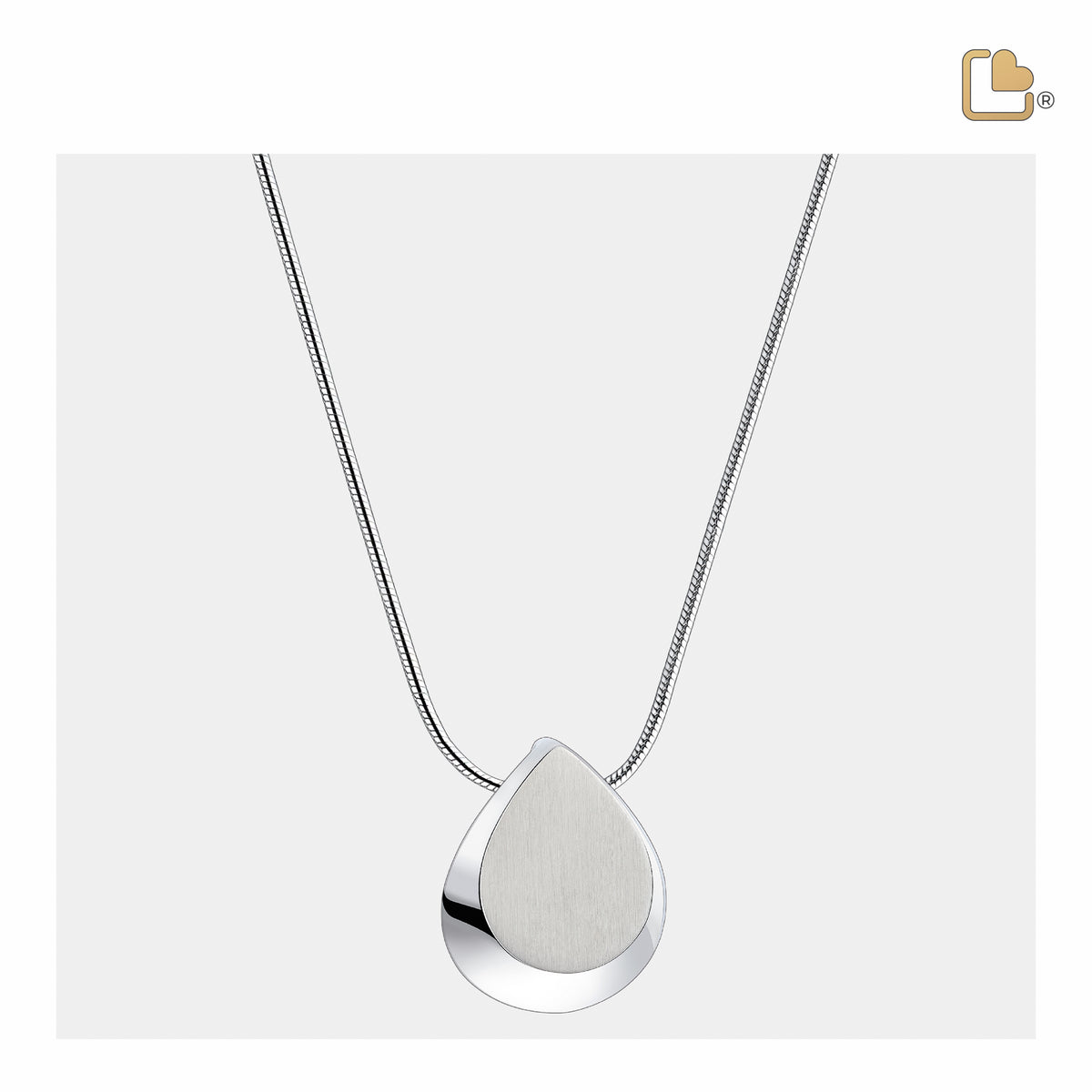 PD1024 Drop Ashes Pendant Pol & Bru Silver - LoveUrns®US