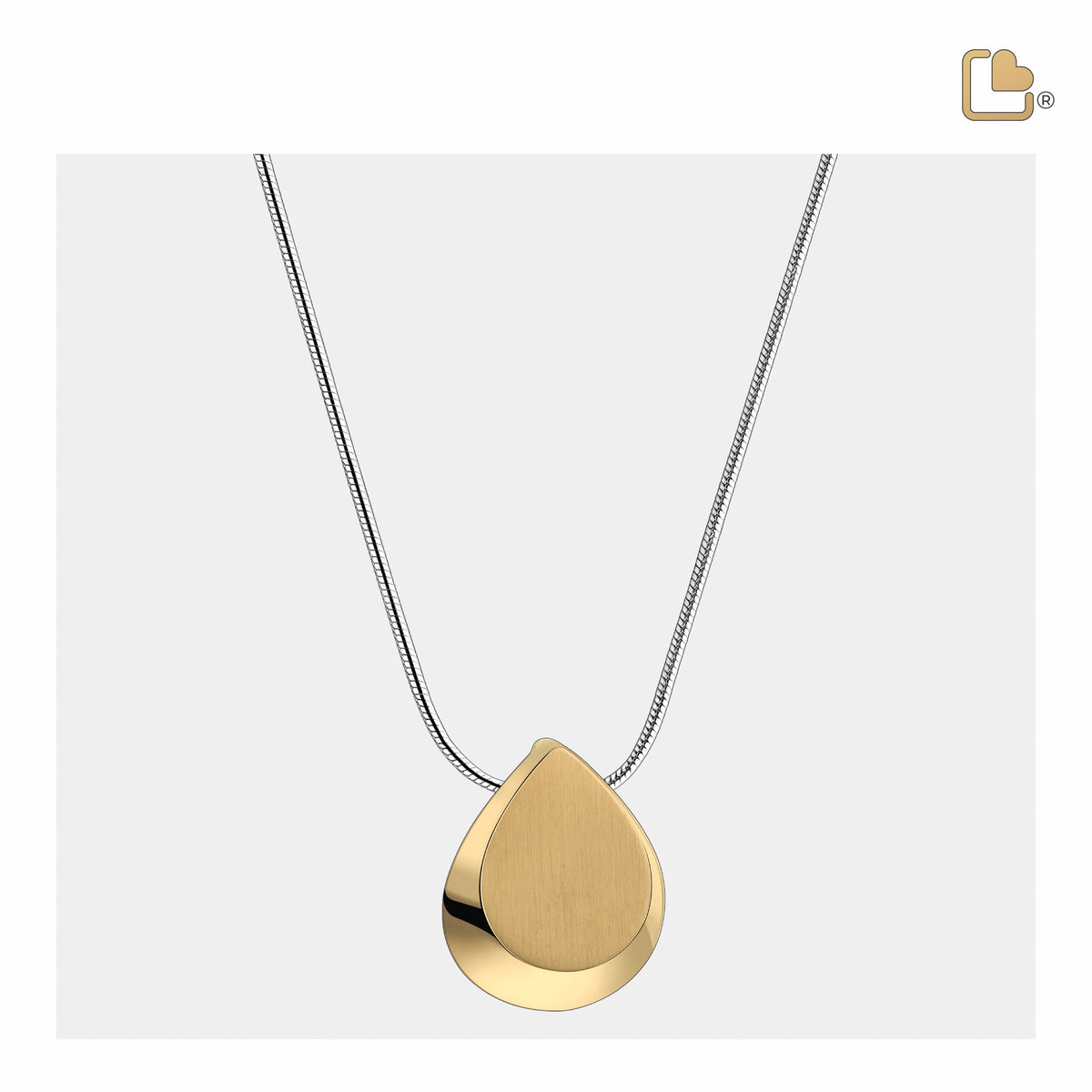 PD1025 Drop Ashes Pendant Pol & Bru Gold Vermeil - LoveUrns®US